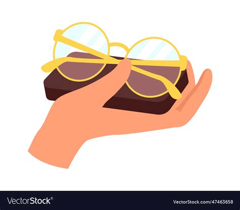 Hand Holding Glasses Royalty Free Vector Image
