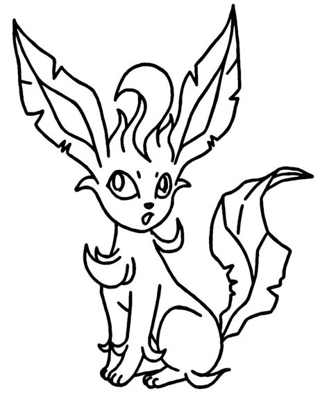 Printable Leafeon Coloring Play Free Coloring Game Online