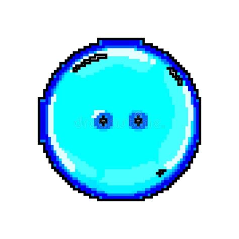 Sew Sewing Button Game Pixel Art Vector Illustration Stock Vector