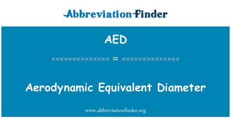 Aed Significa Diámetro Aerodinámico Equivalente Aerodynamic Equivalent Diameter