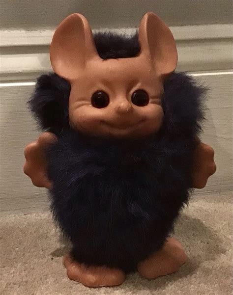 Rare Vintage Rauls Happy Gang Large Mouse Troll With Blue Hair 1960