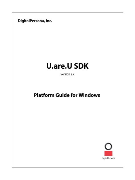 Uareu Sdk Platform Guide For Windows Pdf Microsoft Windows 64