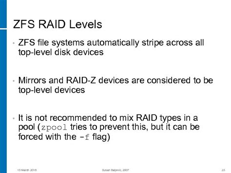 Zettabyte File System File System Married To Volume