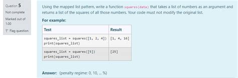 Solved Question Not Complete Marked Out Of Using The Chegg