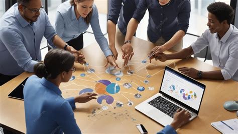 Premium Ai Image Business Technology Team Collaboration Collaborative