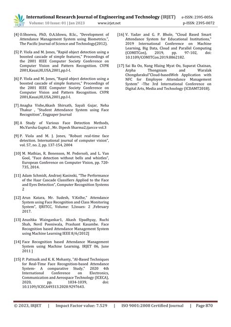 Implementation Of Automatic Attendance Management System Using