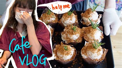 Cafe Vlog 디저트 폭탄 주말 오픈준비 같이해요ᕕ ᐛ ᕗ 당근컵케이크 만들기 디저트카페 카페 브이로그