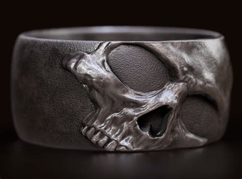 Stl File Skull Band Ring 💀 Obj ・3d Print Model To Download・cults