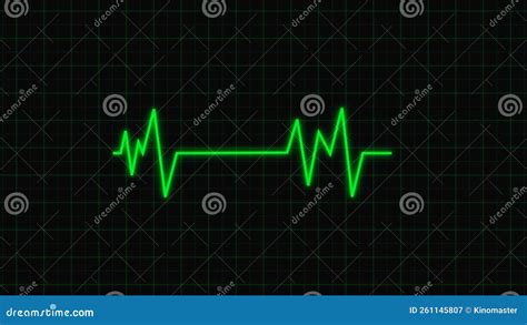 3d Render Of A Heartbeat Frequency On A Cardiograph Recording A Pulse