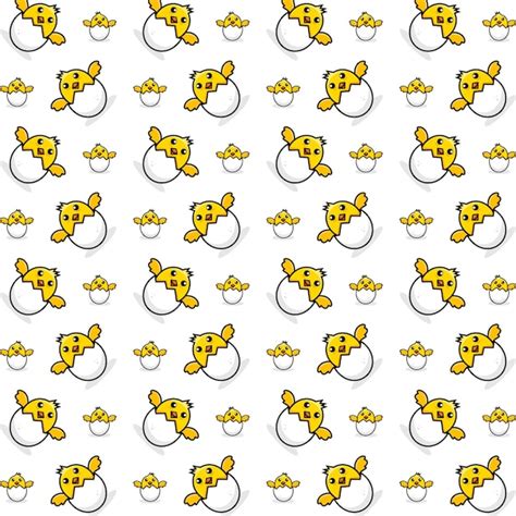 Premium Vector Chick Hatch Striking Trendy Multicolor Repeating Pattern Vector Illustration