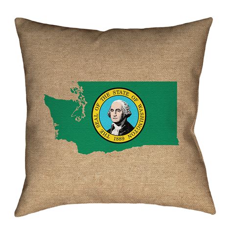 Artverse Katelyn Smith Washington State Flag Pillow Wayfair