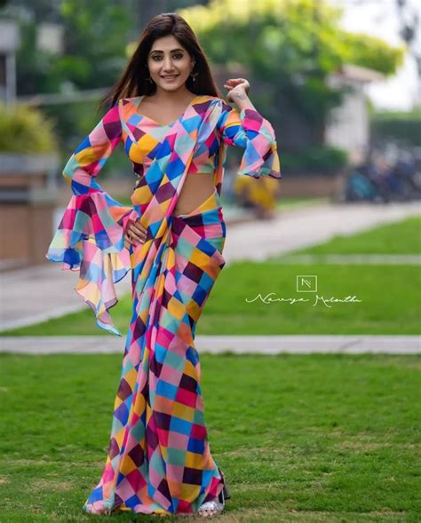 Vasanthi Krishnan Love For Leheria Georgette Saree