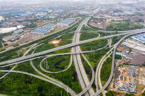 Wuhan Urban Transportation Hub Cloudy Sky Transportation Hub Youyi Avenue Overpass Aerial