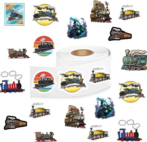 Train Stickers 500 Pcs 10 Sheets Graphic Aesthetics
