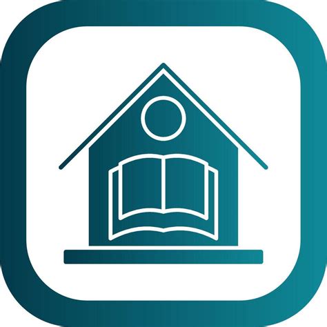 Home School Glyph Gradient Round Corner Icon 42758580 Vector Art At