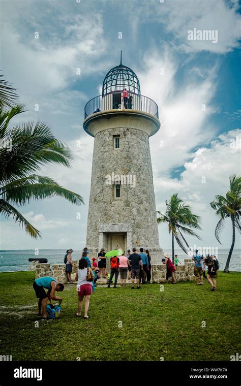 Boca Chita Key Lighthouse In Biscayne National Park Florida Usa Stock
