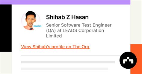shihab z hasan senior software test engineer qa at leads