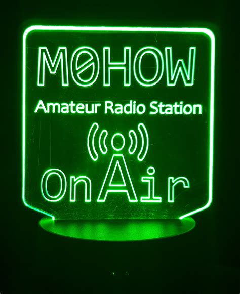 Amateur Radio On Air Acrylic Sign Multicolour With Remote Control Etsy