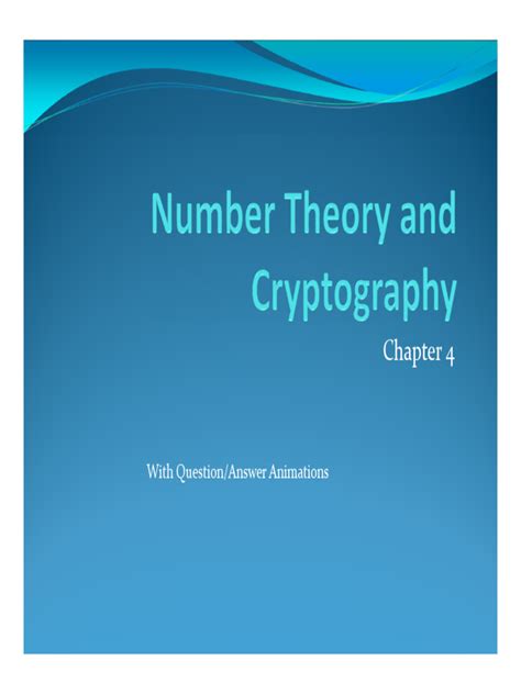 W7 Comp 232 Chap 4 Sec 41mod Arithmetic Pdf Integer Number Theory