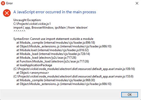 Javascript How Can I Make The ESM Work With Electron In My Project Stack Overflow