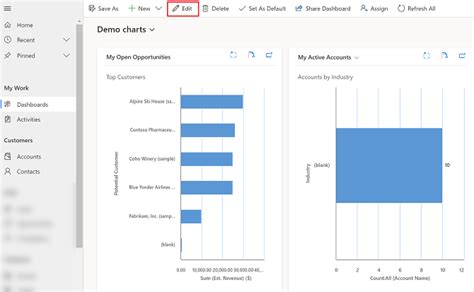 모델 기반 앱에서 대시보드 및 차트를 사용하여 진행률 추적 Power Apps Microsoft Learn