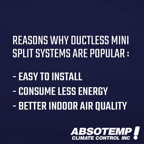 Absotemp Climate Control Inc On Linkedin Ductless Mini Splits Are