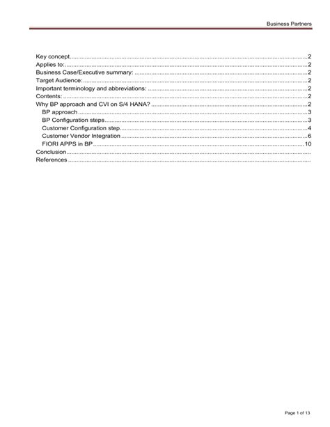 Sap S4 Hana Business Partners And Cvi Guide