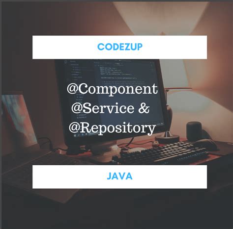 Component Service And Repository Annotations Spring Codez Up