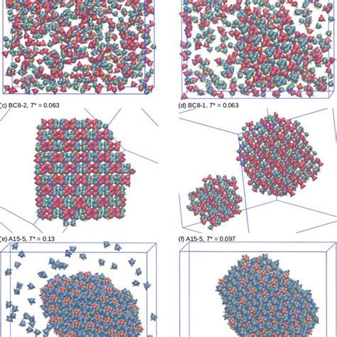 Simulation Snapshots Showing A C Three Stages In The Self Assembly