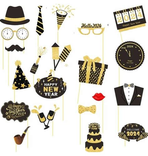 사진부스 포토부스 셀프스튜디오 무인사진관 포토부스，소품샵 새해 이브 파티 용품2024 사진 부스 소품21 개 티몬