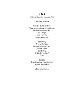 Langston Hughes Poems I Too What Langston Hughes Powerful Poem “i