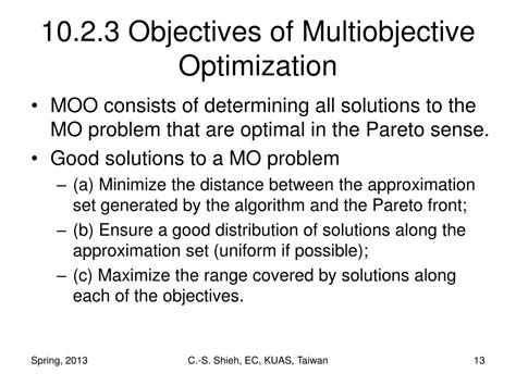 Ppt Heuristic Optimization Methods Pareto Multiobjective Optimization Powerpoint Presentation