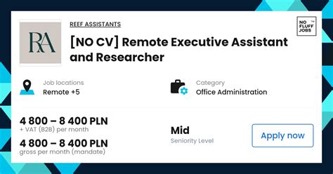 [no cv] remote executive assistant and researcher job office