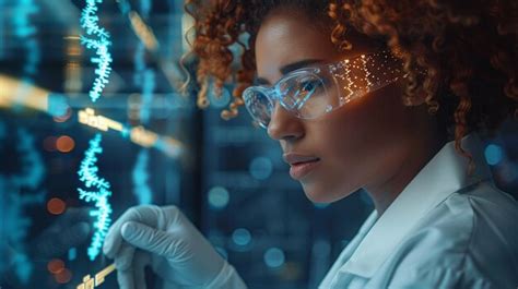 Scientist Analysis And Testing Bioscience And Molecule In The Laboratory Premium Ai Generated