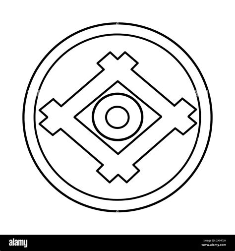 Japanese Style Design Sign Japanesse Kamon Symbols Of Japan Kamon Crest Symbol Stock Vector