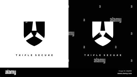 Modern And Unique Triple Secure Logo Design Stock Vector Image And Art