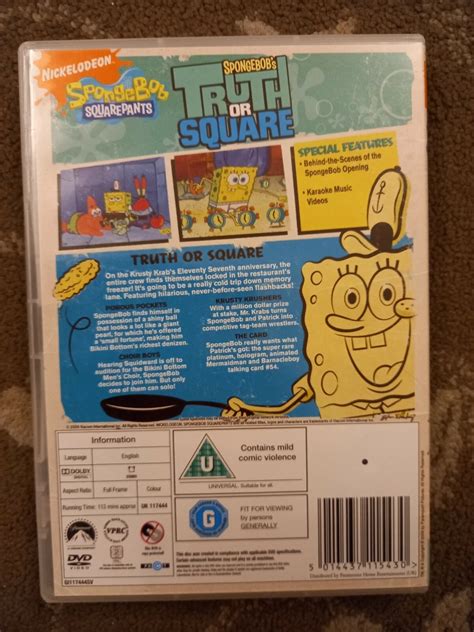 Spongebob Truth Or Square Spongebob Squarepants Dvd 40 Off