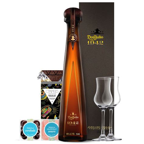 Don Julio T Set 1942 Anejo Edition With Glasses Chocolate And Cand