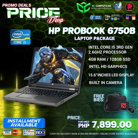 Hp Probook 6750b I5 3rd Gen 4gb Ram 128ssd 156 Iches Built In Camera