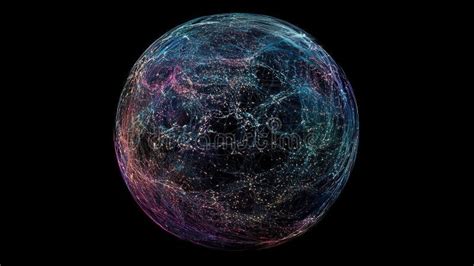 Abstract Digital Earth With Glowing Network Connections And Global Data Transfer Concept Stock
