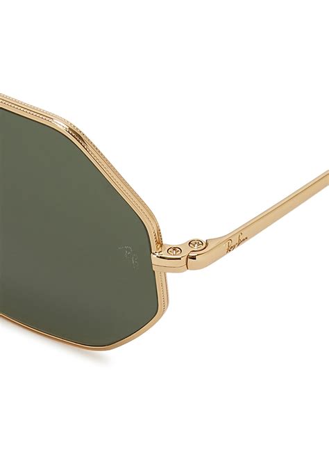 Ray Ban 1972 Legend Gold Tone Octagon Frame Sunglasses Harvey Nichols