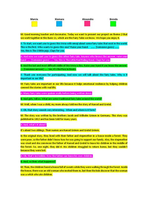 Guion Del Alp Basic 11 Pdf Pdf Snow White Hansel And Gretel