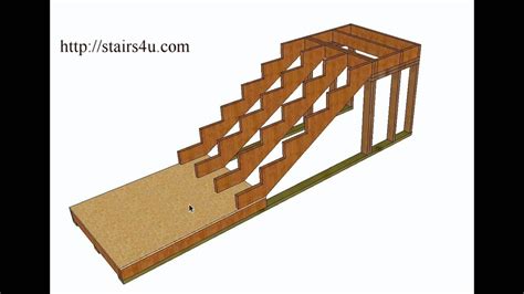How To Build And Frame Stairs With Landings Example 1 Deck