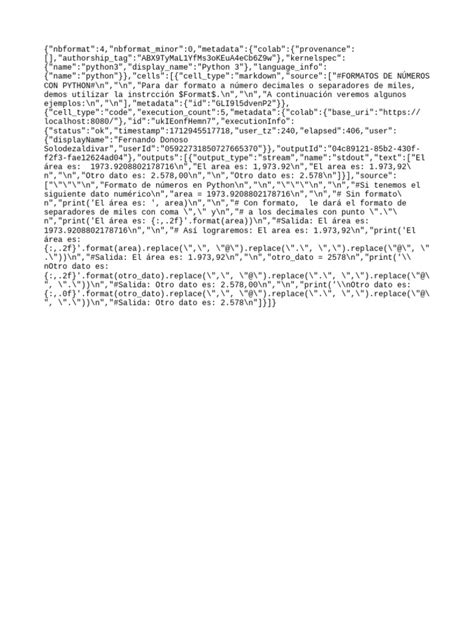 Formato Numeros Con Python 556090ipynb 2 Pdf