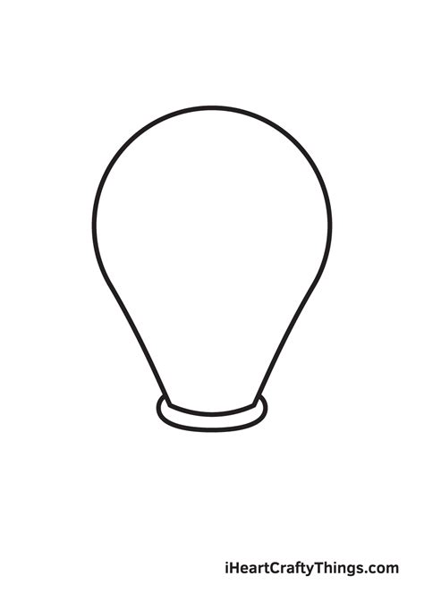 Light Bulb Drawing — How To Draw A Light Bulb Step By Step