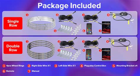 Beatto Chasing Color Single And Double Row Wheel Ring Lights For Atvutv