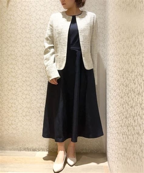 Ef De（エフデ）の「ef De ツィード調ノーカラージャケット（ノーカラージャケット）」 Wear