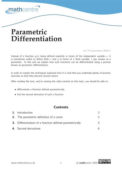 pdf parametric differentiation dokumen tips