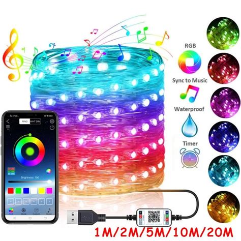1m2m5m10m20m Usb Led String Lights For Xmas Garland Party Wedding