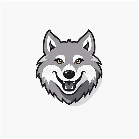 Wolf Wolf Hand Drawn Comic Illustration Cute Vector Doodle Style